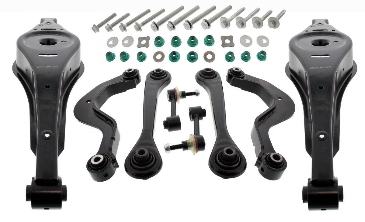 VW Golf 5 3.2 R32 4motion Golf 6 Touran 1T1 1T2 Passat 3C Audi A3 8P S3 quattro Querlenkersatz mit Schraubensatz und HPS Koppelstangen Hinterachse